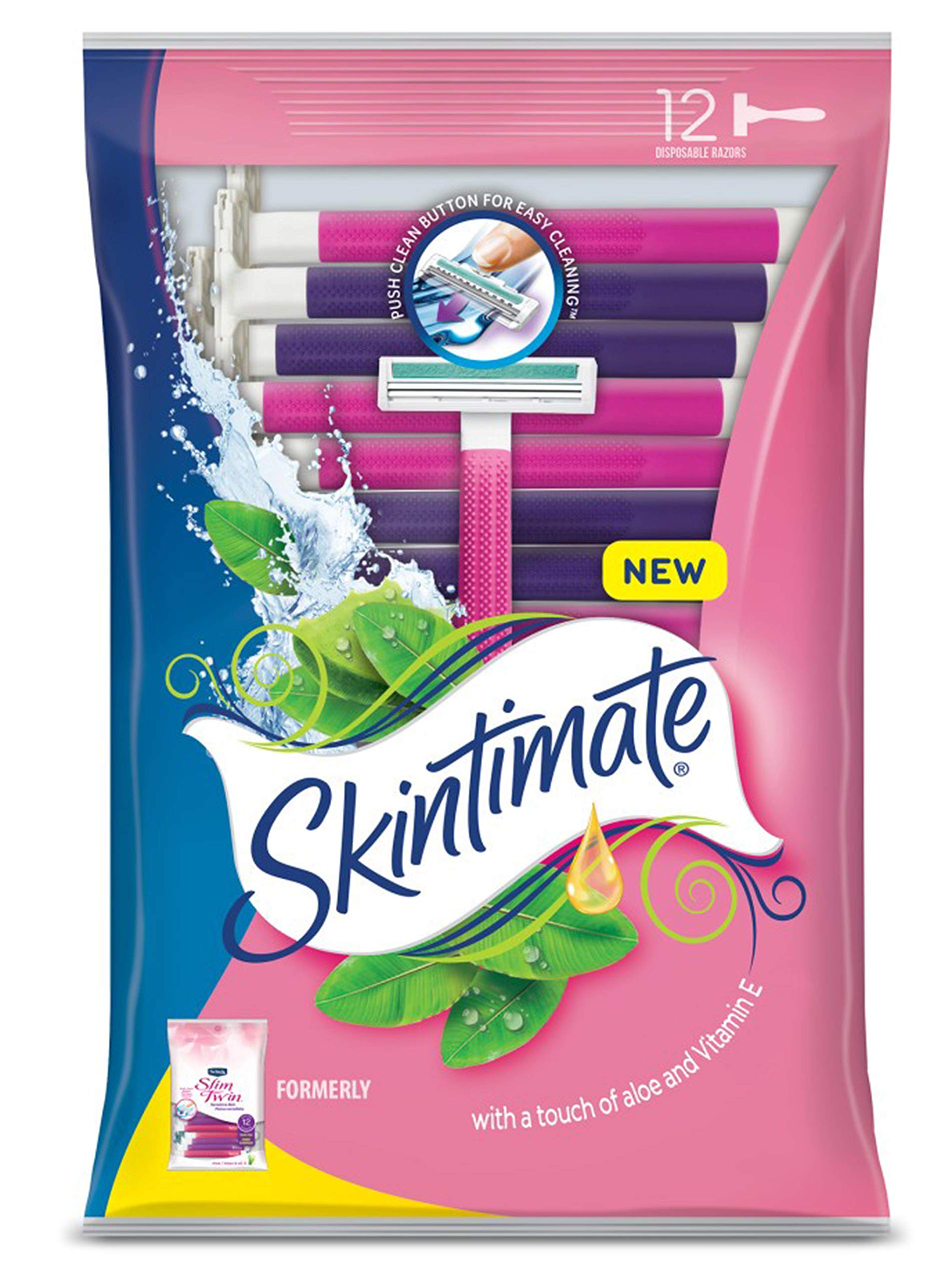 Schick Slim Twin Women'S Size 12ct Schick Slim Twin Women'S Disposable Razors
