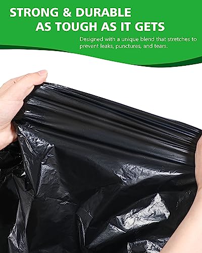Kitchen Trash Bags 15-17 Gallon 40 Count, AYOTEE Garbage Bags Tall Kitchen Unscented Large plastic Trash Bags recycling bags Wastebasket Bin 40-68 Liners for Kitchen Home Lawn Leaf Bags (Black)