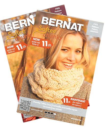 Bernat Softee Chunky Yarn Bundle ,Super Bulky #6, 3 Skeins Hot Pink 28416