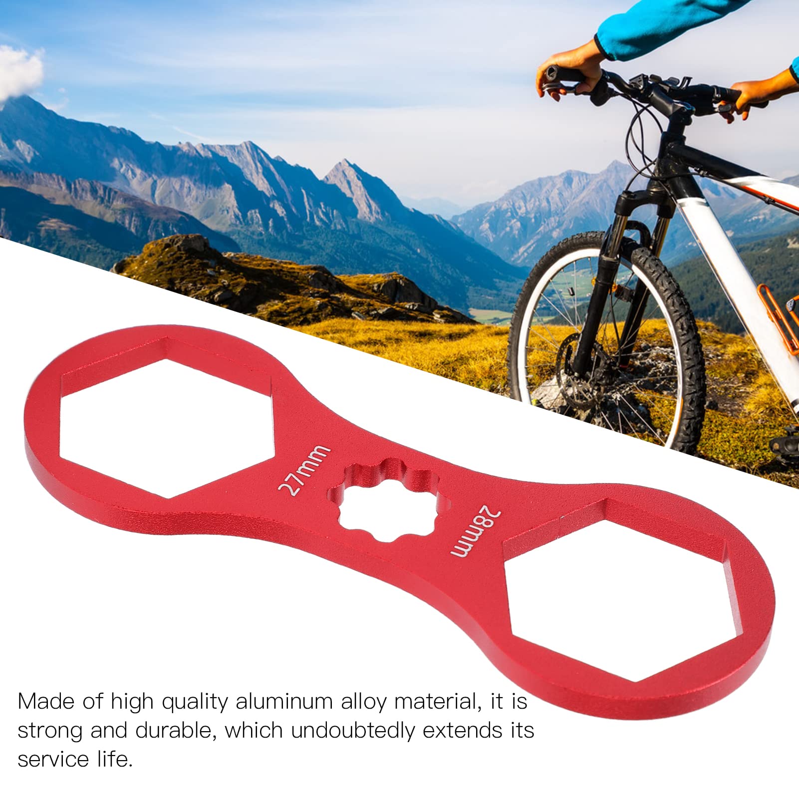 Beaswhca Mountain Bike Fork Shoulder Wrench Aluminum Alloy Mountain Bike Fork disassembly Tool Sturdy and Durable