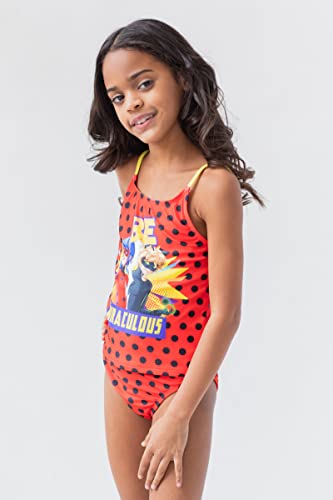 Miraculous Cat Noir Ladybug Big Girls 4 Piece Swimsuit Set 10-12