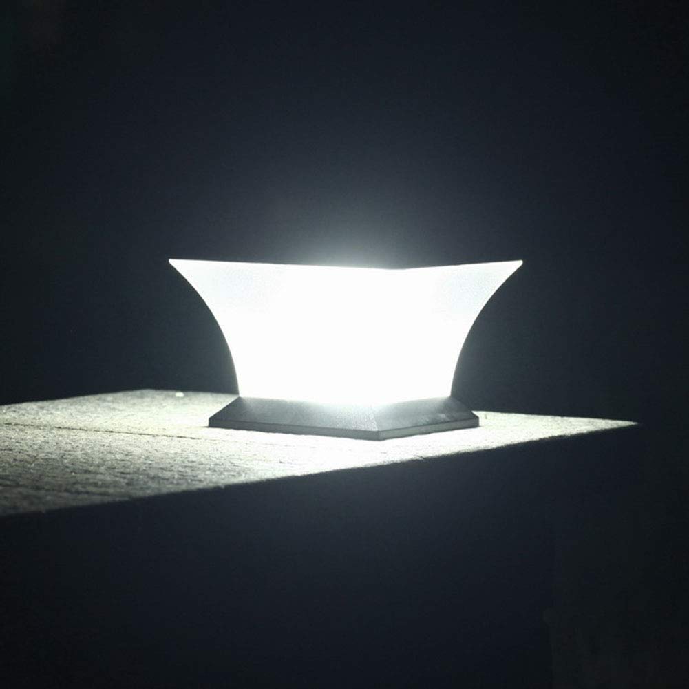 LED Solar Outdoor Light Waterproof Decorative Outside Solar Wall Lamp 18LEDs Gate Pillar Stigma Light for Home Garden Column Cage Path Landscape Street Patio Backyard Villa (White, 2 Pieces)