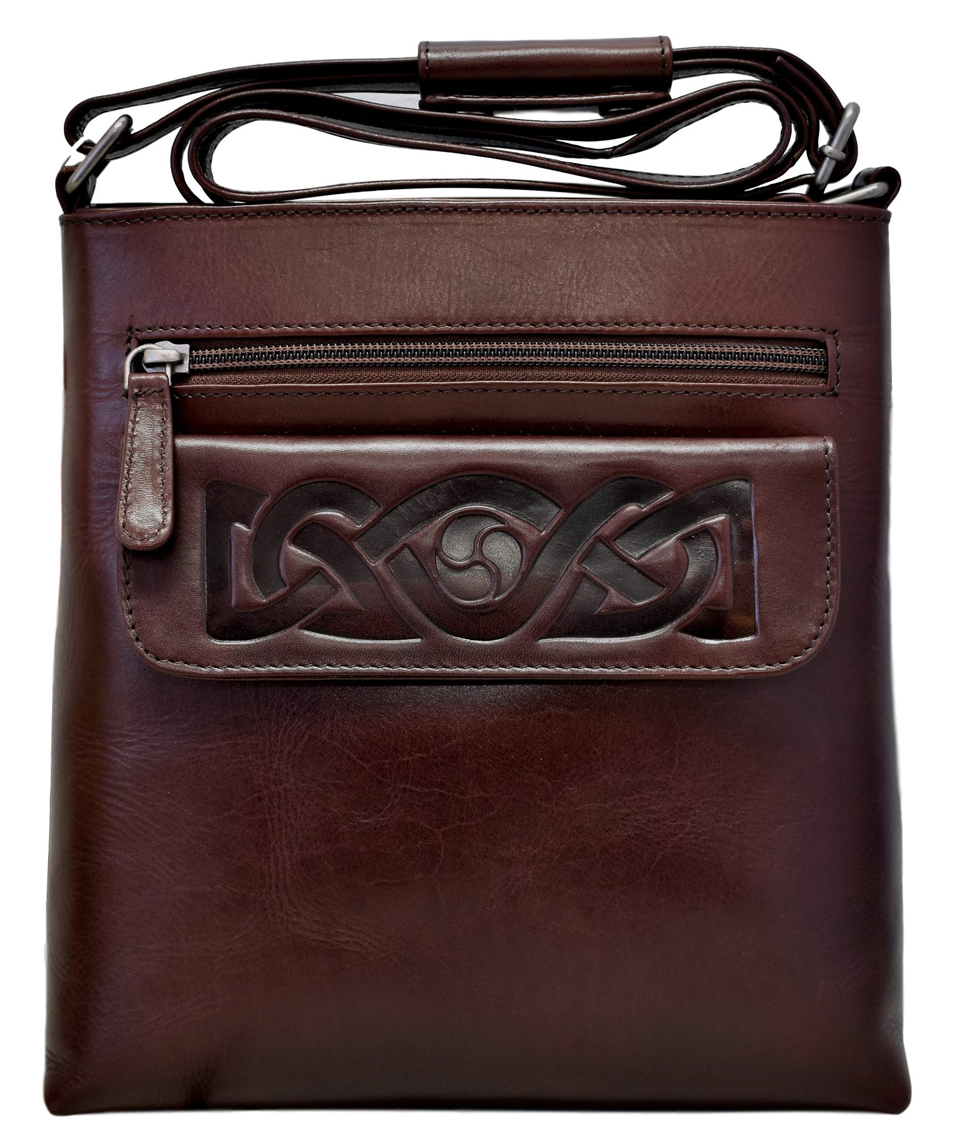 Lee River Goods Co - Celtic Leather Mary Crossbody Bag (Brown)