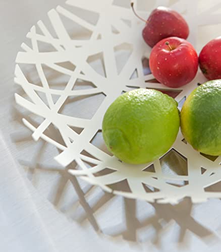 YAMAZAKI Home Bowl | Steel | Fruit Basket, One Size, White