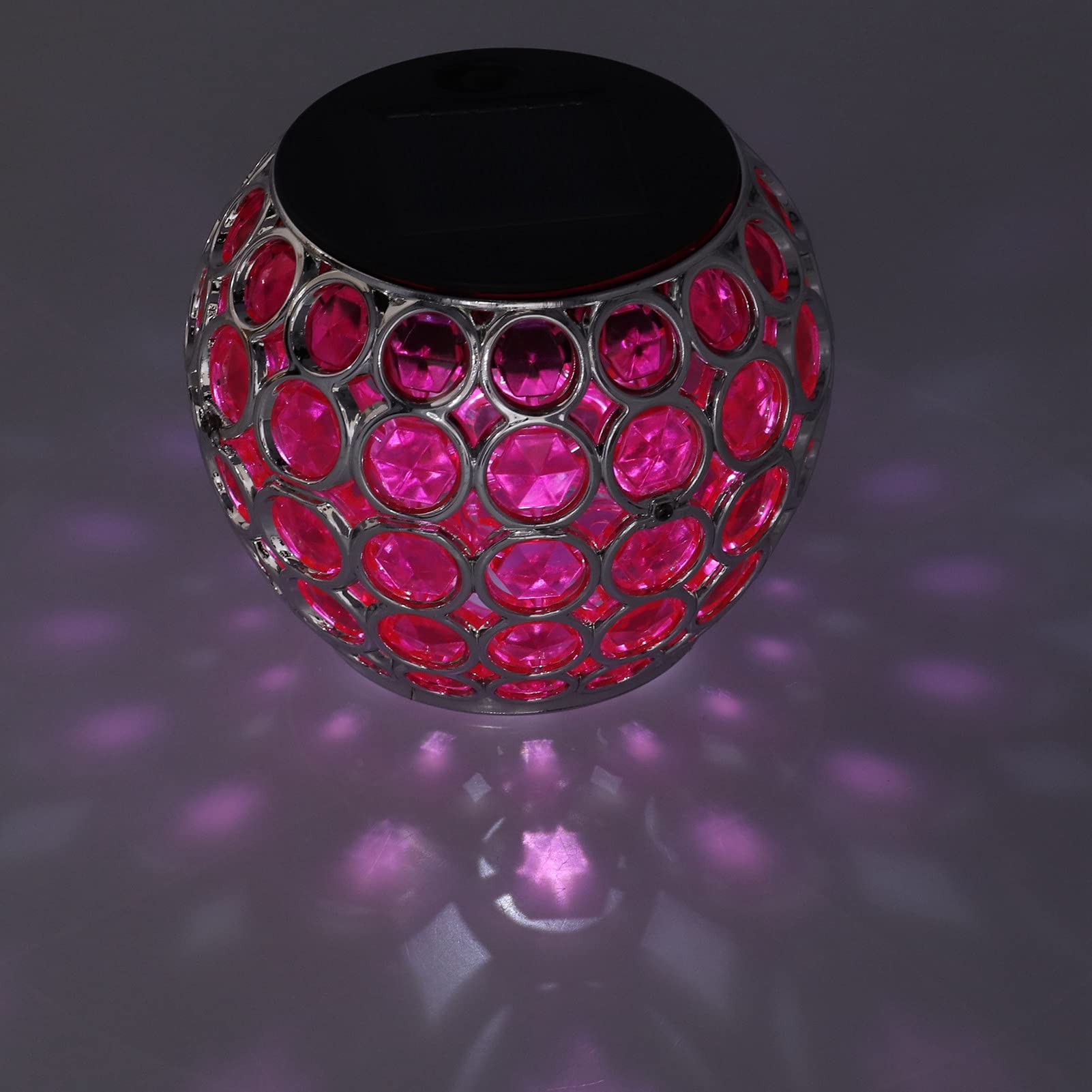 Solar Night Lights Lamp Wavy Point Ambient Lamp Stable Performance Soft Light Effect Lighting Supplies for Decoration Home Outdoor Garden