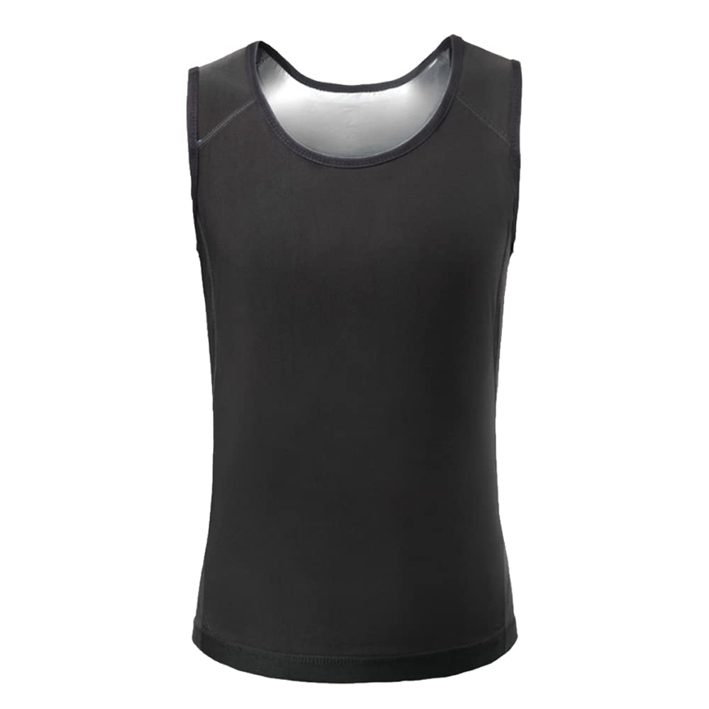 Cgtfy Gynecomastia Compress Tank Top For Men Slimming Body Shaper Vest Chest Abdomen Compression Tank Top (Silver,S/M)