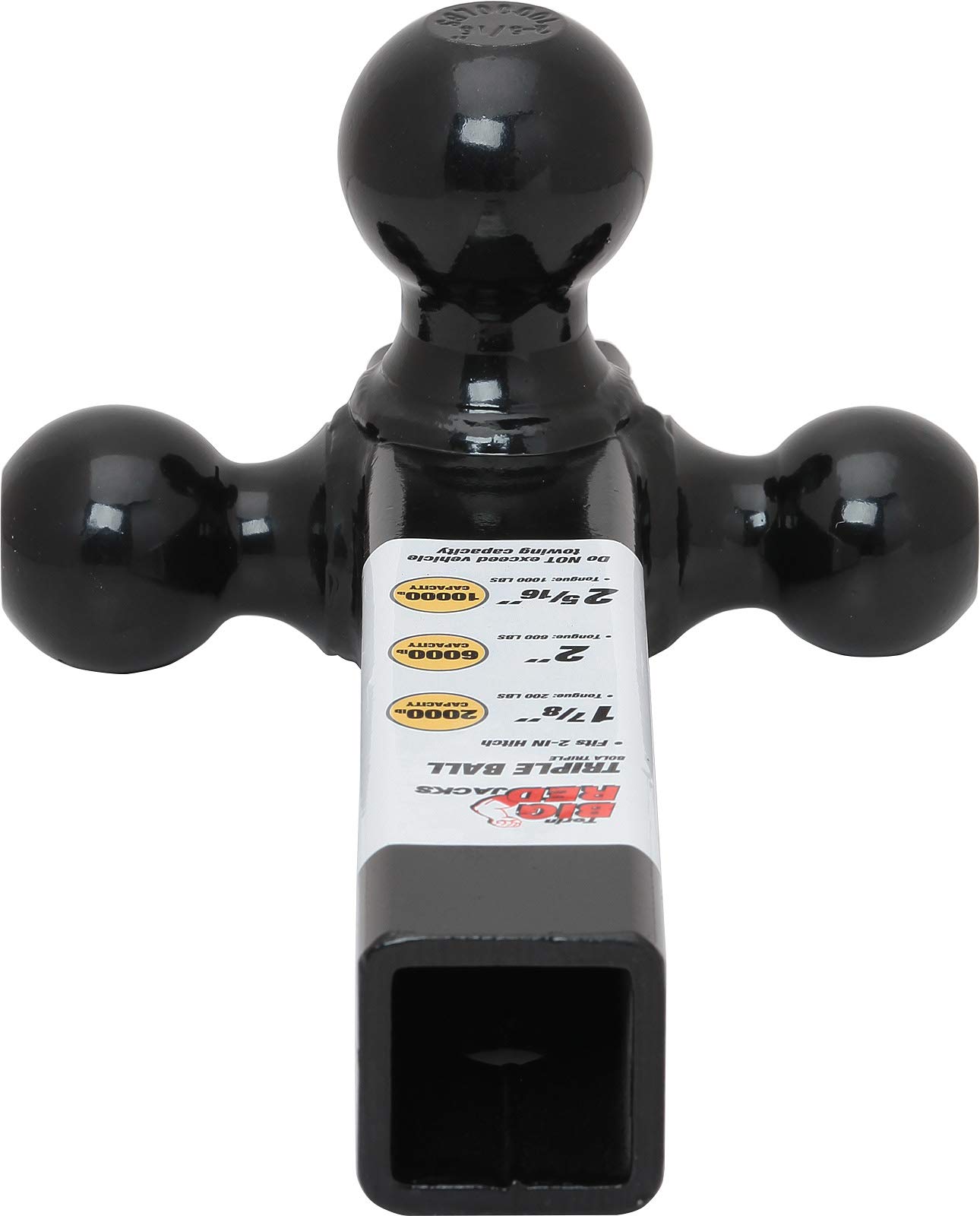 BIG RED ATRLY2005R Torin Trailer Hitch with Triple Ball Mount, Sizes 1-7/8", 2" and 2-5/16"