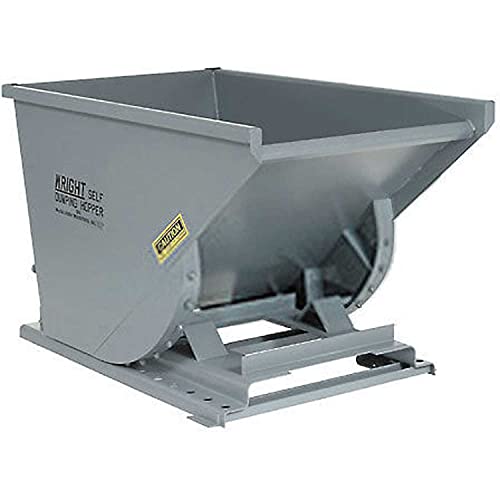 Global Industrial 1 Cu Yd Gray Heavy Duty Self Dumping Forklift Hopper