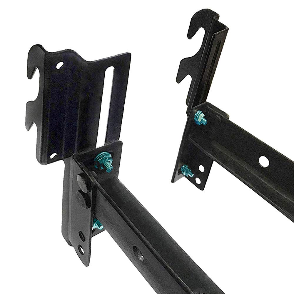 CAFORO #711 Bolt-On to Hook-On Conversion Bed Frame Brackets, Bed Rail Headboard Bracket, Bed Hook Adapter Kit (Set of 2)