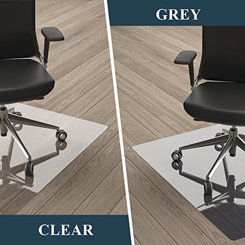 KIAYACI Glass Chair Mat for Carpet or Hard Floor Tempered Glass Glass Table Top Table Mat Square 46" x 53", 1/4 inch Thick, Transparent