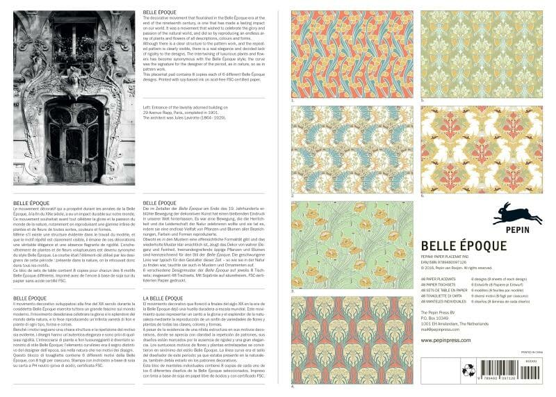 Belle Epoque: Paper Placemat Pad (Multilingual Edition) (English, Spanish and French Edition)
