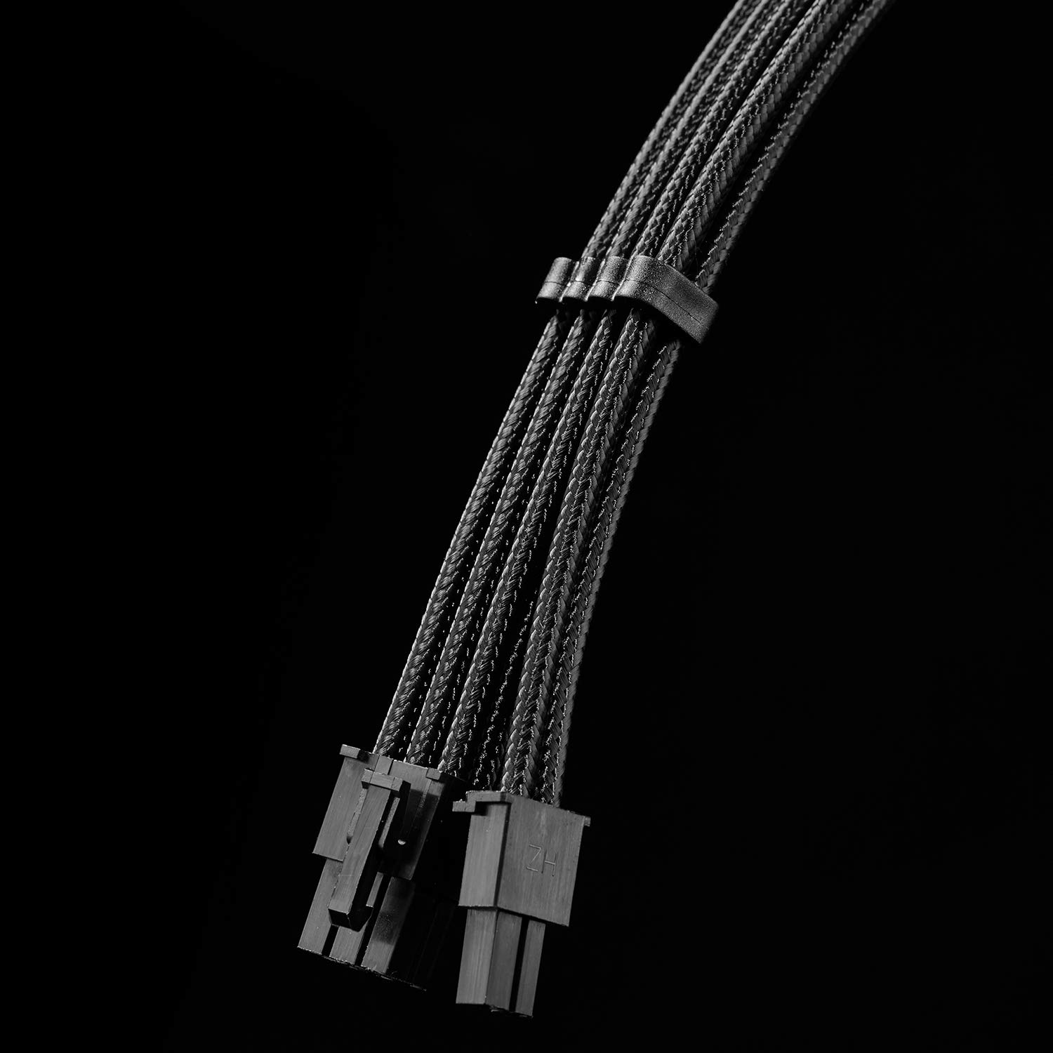 Black Sleeved Cable PSU Extension Cable Kit with 24-PIN 8-PIN 6-PIN 4+4-PIN Sleeved Cables for ATX Power Supply