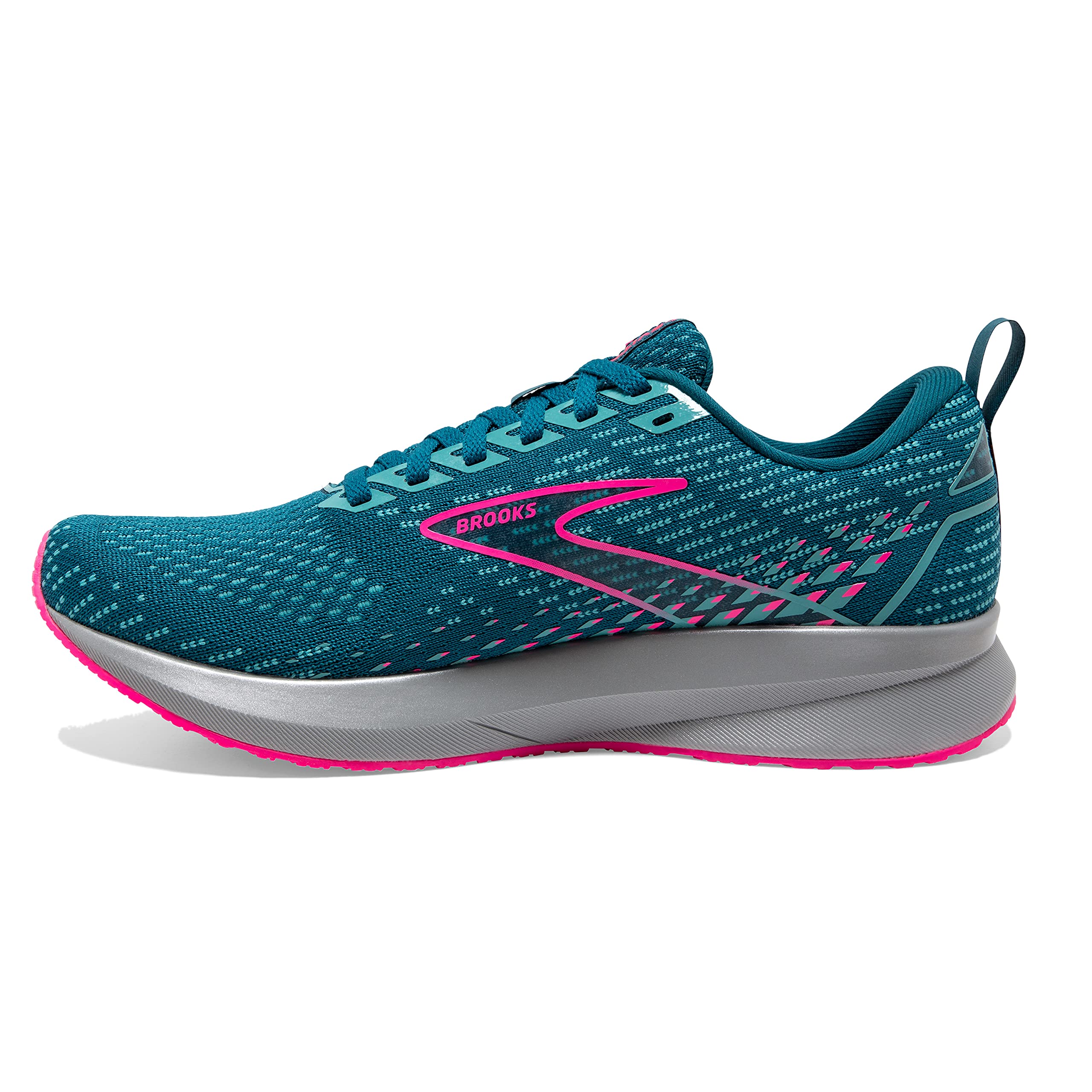 Brooks Women's Levitate 5 Neutral Running Shoe - Blue/Porcelain/Pink - 8.5 Medium