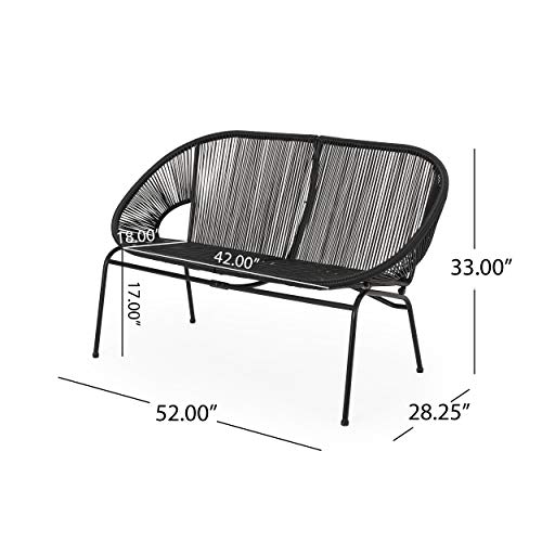 Christopher Knight Home Loveseat, Black