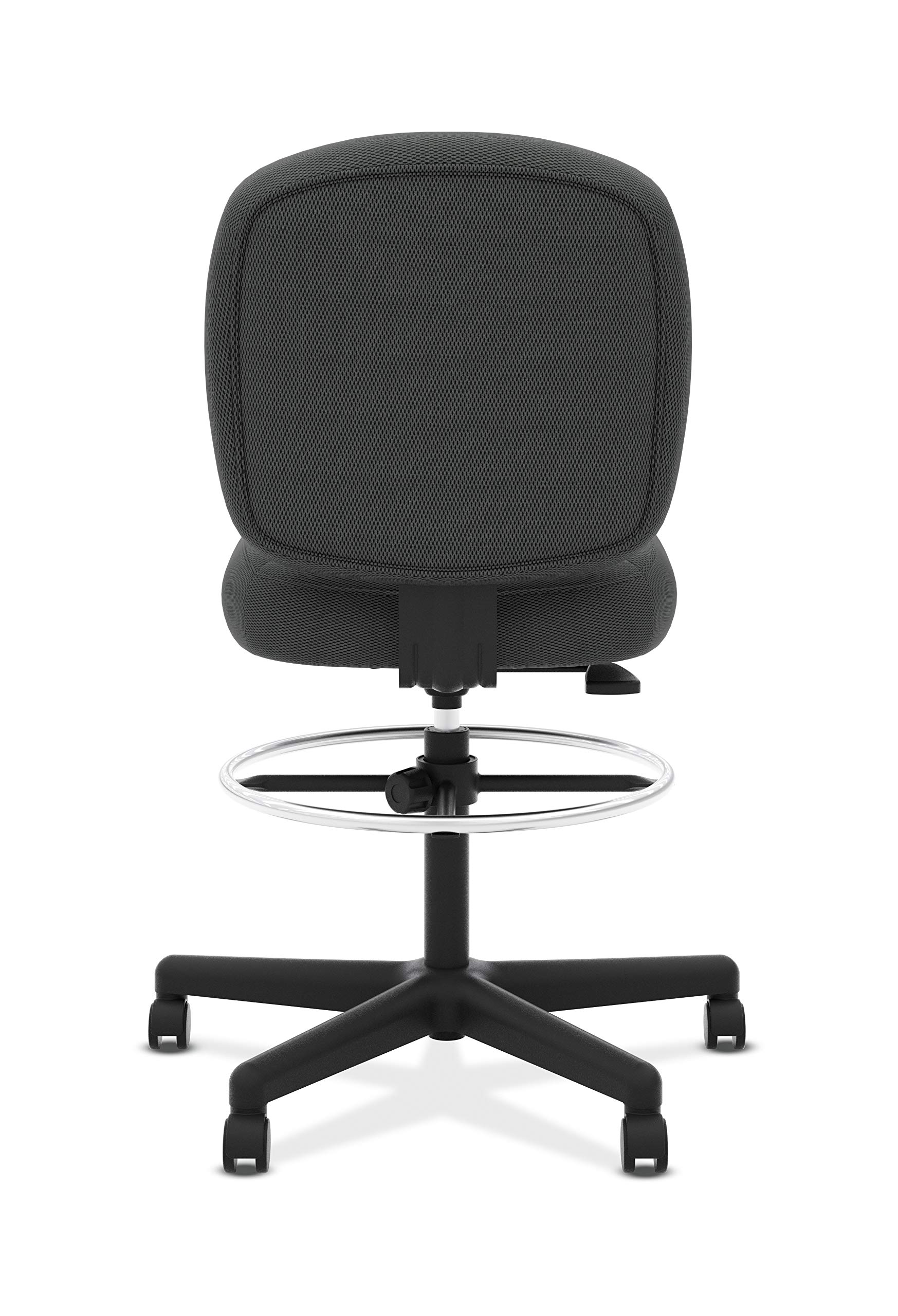 HON ValuTask Task Stool, Mid-Back Stool for Sit to Stand Seating, Black (HVL215)