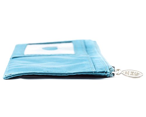 Big Skinny Women's Jaguar Credit Card Slim Wallet, Holds Up to 25 Cards, Ocean Blue , 3.5" X 7.6"