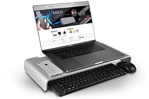 SilverStone Technology Aluminum Unibody Monitor / iMac Stand, Silver (MR01S)