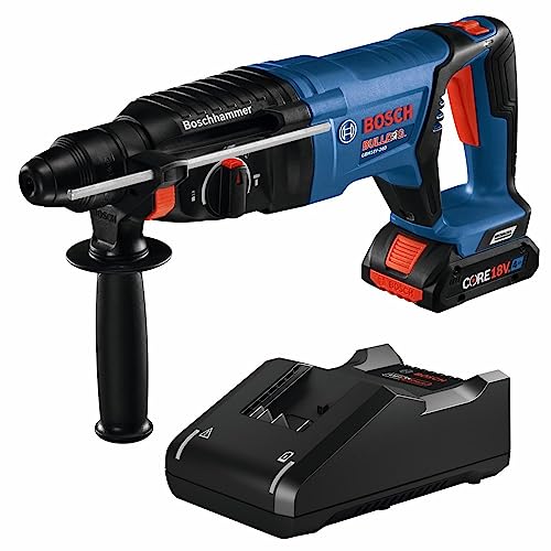 BOSCH GBH18V-26DK15 18V EC Brushless SDS-plus® Bulldog⢠1 In. Rotary Hammer Kit with (1) CORE18V® 4 Ah Advanced Power Battery