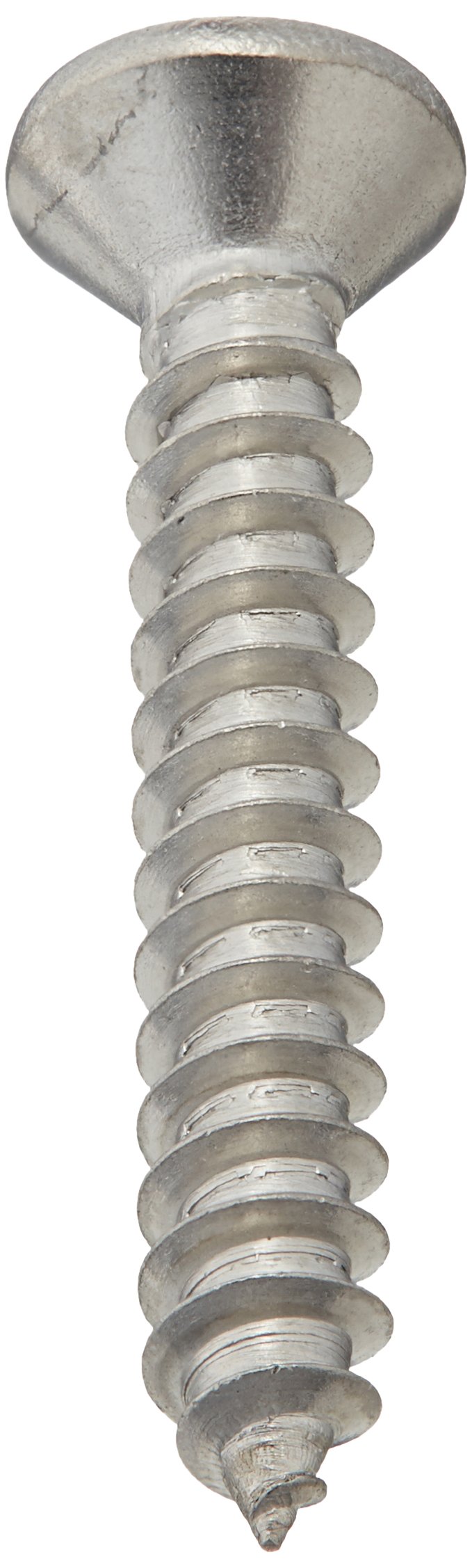 Small Parts 0412ABPO188 18-8 Stainless Steel Sheet Metal Screw, Plain Finish, 82 degrees Oval Head, Phillips Drive, Type AB, #4-24 Thread Size, 3/4" Length (Pack of 100)