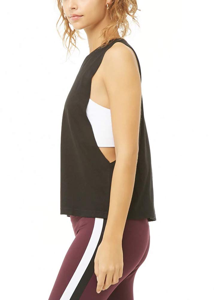 Bestisun Womens Workout Tanks Running Muscle Tank Sport Exercise Gym Yoga Athletic Tops Athletic Shirts Exercise Clothes Black XL
