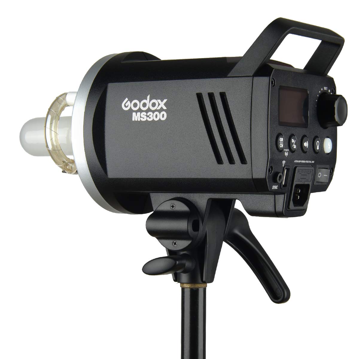 Godox MS300 300W 2.4G Built-in Wireless Receiver Lightweight, Compact and Durable Studio Flash Bowens Mount and 150W Modelling Lamp with Standard Reflective