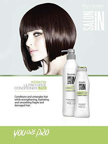 Recamier Salon In Keratin Ultra Force Conditioner Damaged Hair| Acondicionador Cabello Maltratado 300mililiter