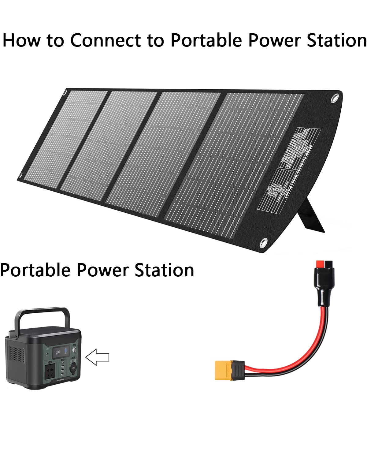 CERRXIAN 3.2FT 12AWG XT60 Male to Solar Panel Connector 30A Power Pole Port Extension Cable for Center Drive Motor, Solar Panel to Portable Generator(XT60-M)