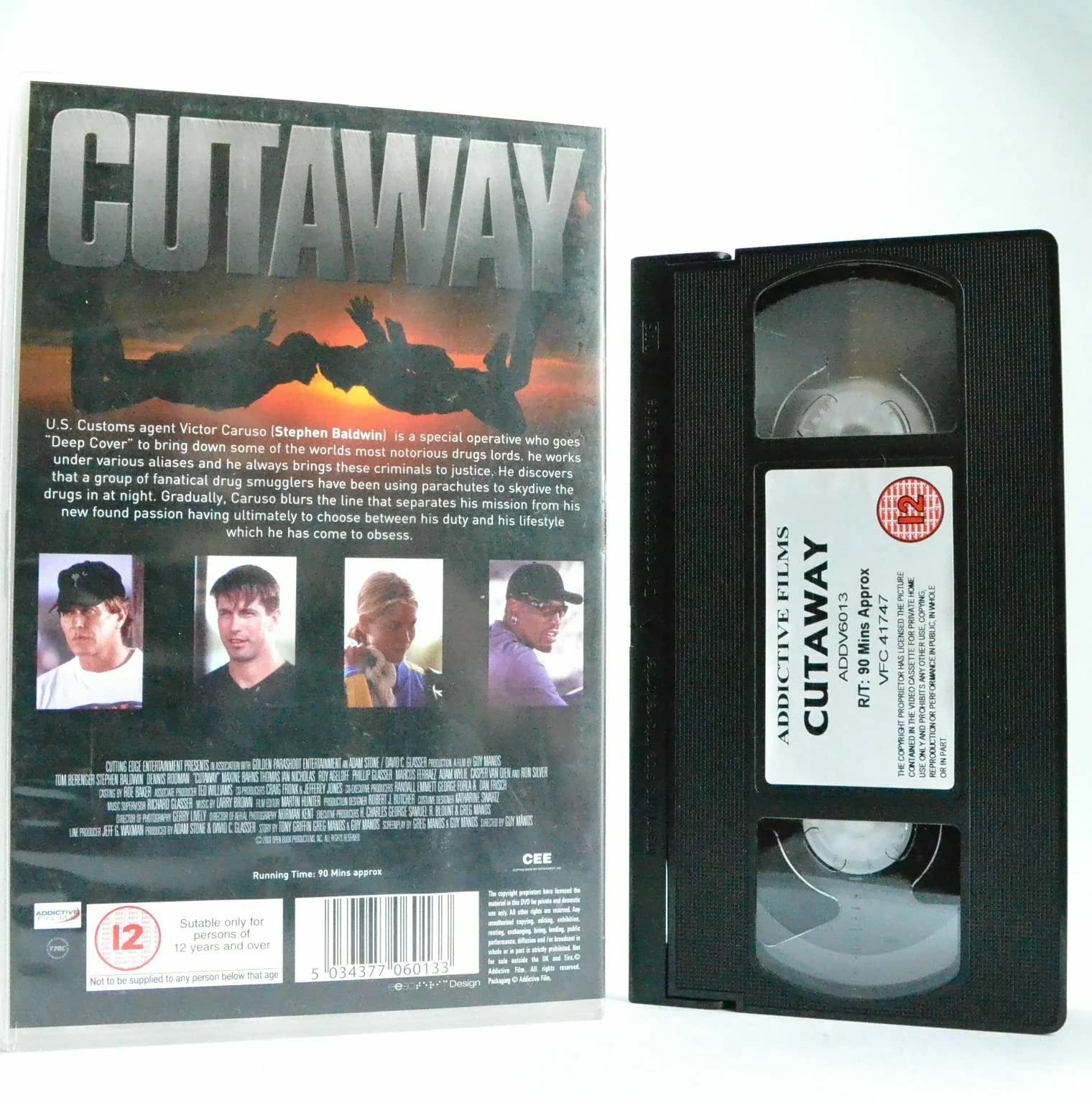 Cutaway: Skydiving (TV Movie) - Action - Large Box - T.Berenger/S.Baldwin - VHS