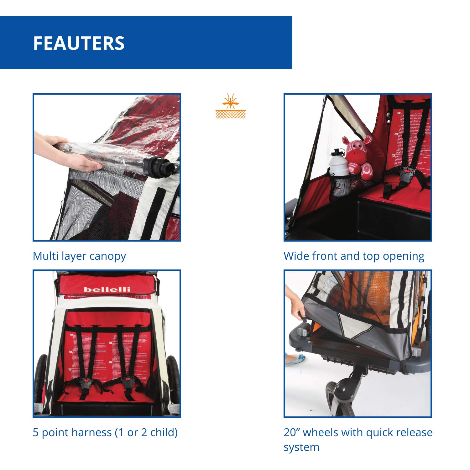 Bellelli trlts0008 – Bicycle Trailer