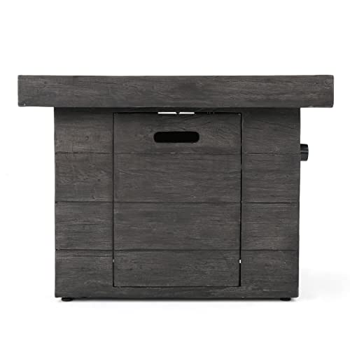 Christopher Knight Home Dakota Magnesium Oxide Square Gas Fire Pit, Grey