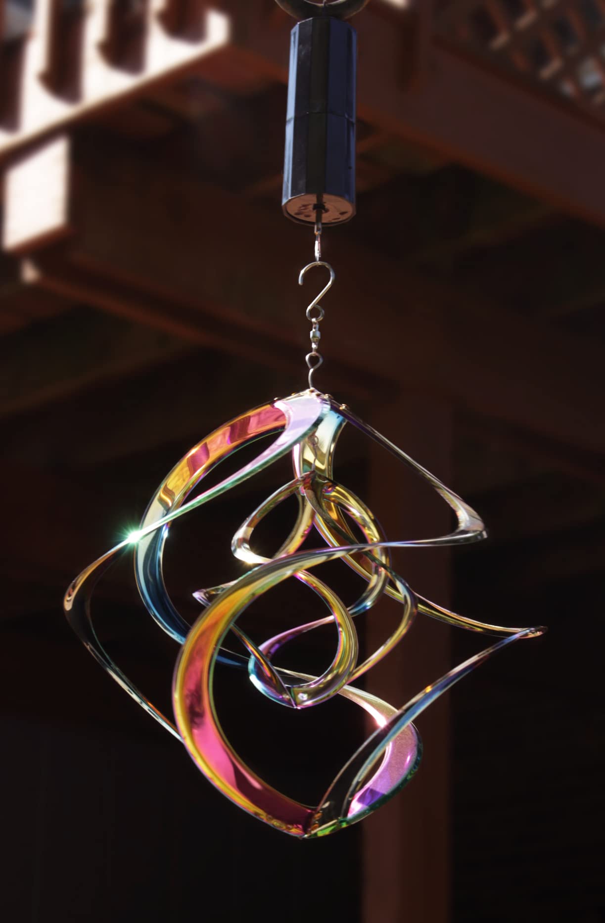 Red Carpet Studios 31065 Hanging Cosmix Wind Spinner, Double Helix, Rainbow