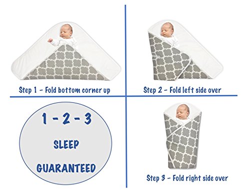 BundleBee Baby Wrap – Swaddle – Baby Blanket – Summer or Winter - Feather Light - Neck and Back Support – Hypoallergenic – Beautiful Packaging – Newborns 0-4 Months - Grey Polka Dot
