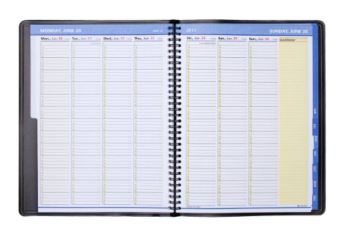 AT-A-GLANCE 7695005 QuickNotes Weekly/Monthly Appointment Book, 8 1/4 x 10 7/8, Black, 2016