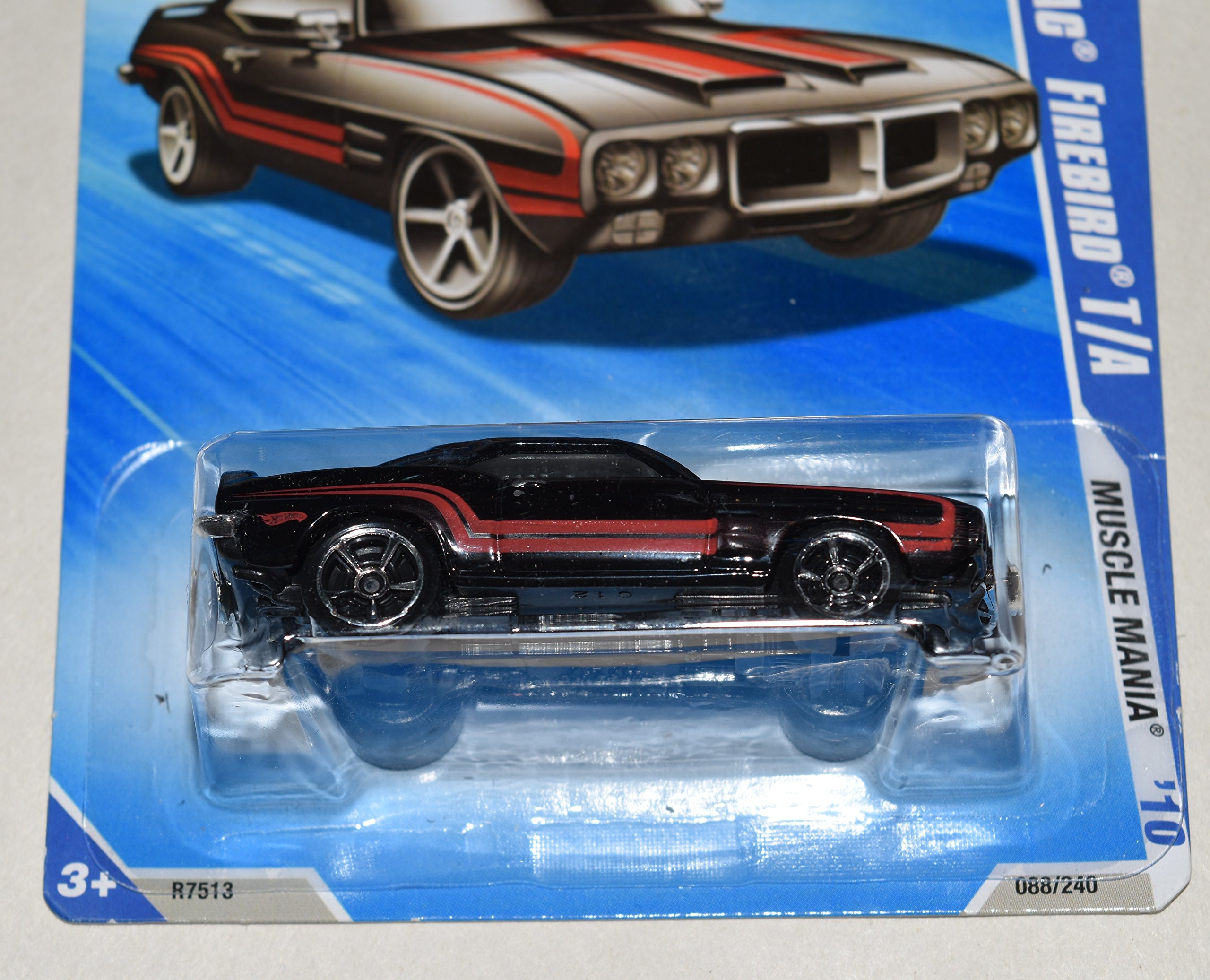 HOT WHEELS 2010 MUSCLE MANIA BLACK '69 PONTIAC FIREBIRD T/A 10/10