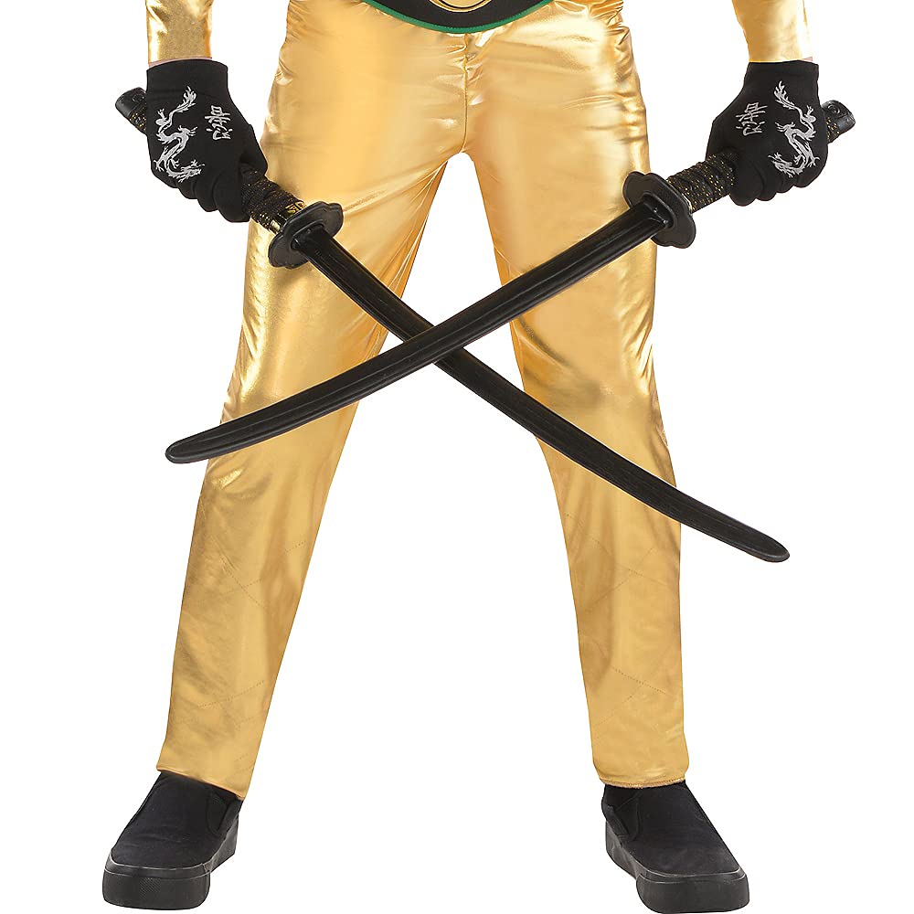 Gold Fighter Ninja Costume - Child Large - 12-14, 1 Pc