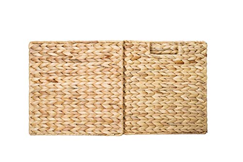 Trademark Innovations Foldable Hyacinth Storage Baskets with Iron Wire Frame (Set of 4)
