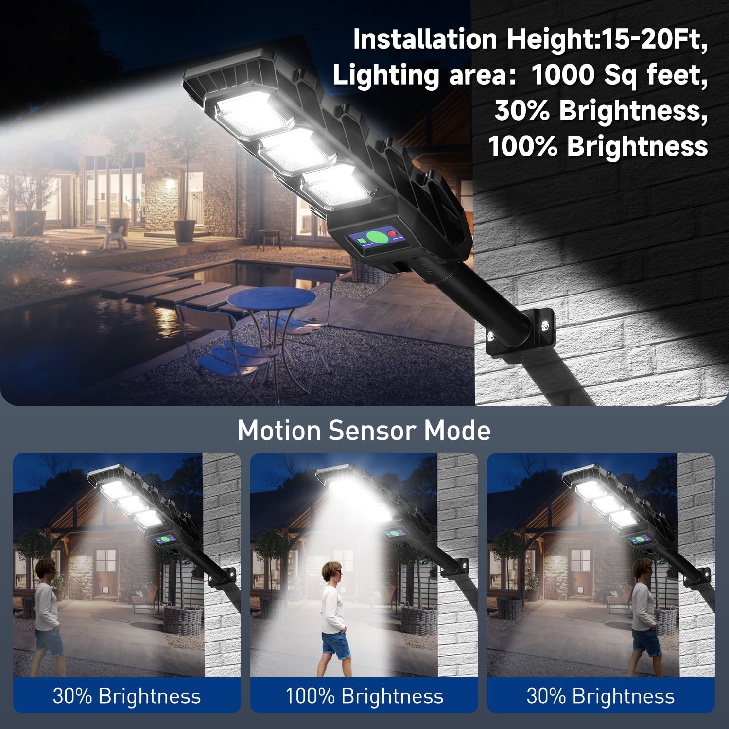 Solar Lights Outdoor Waterproof(600W, 6500K 40000LM Solar Street Lights for Outside Dusk to Dawn, Solar Flood Light Motion Sensor and Remote Control for Area Lighting Yard(2 Pack)