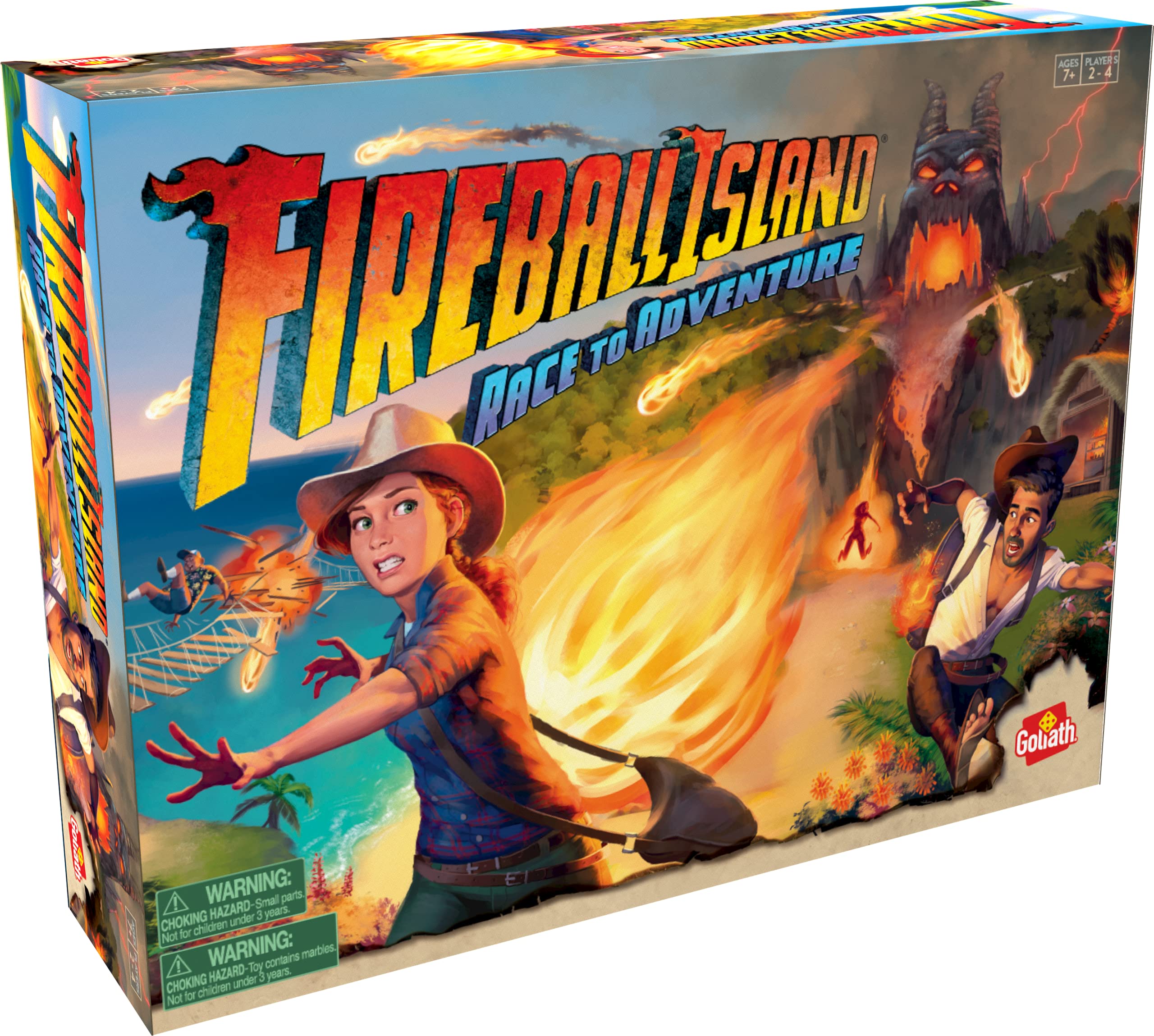 Goliath Fireball Island Board Game - Unique Game Board and Components, 2-4 Players Ages 7 and Up