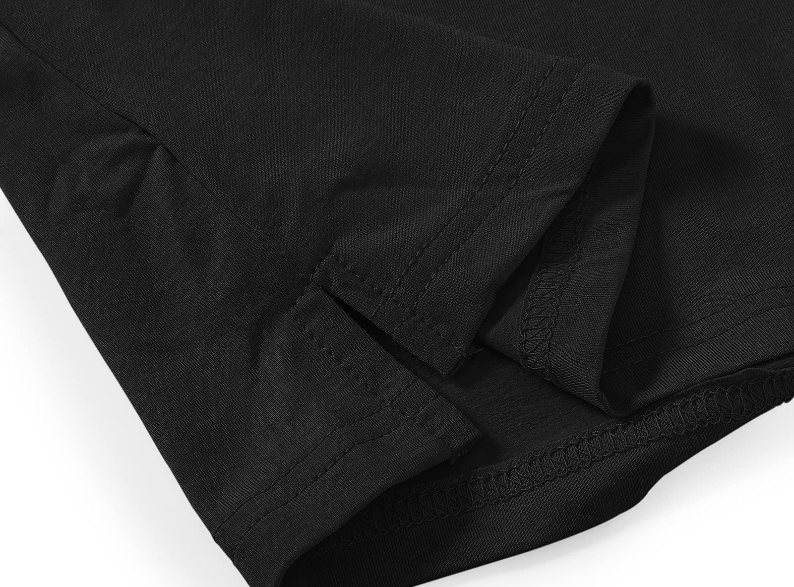 BASUDAM Women's Golf Polo Shirts Long Sleeve Brushed Lining Casual Sports T-Shirts Black XL