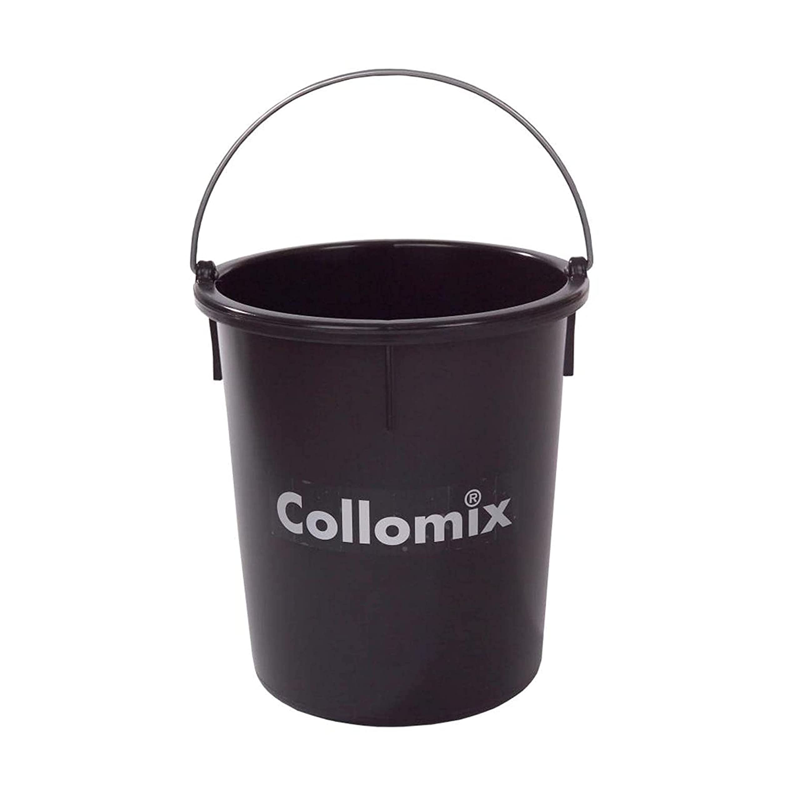 COLLOMIX Mixing Bucket Two Pack - 8-Gallon Material Mixing Tubs with Heavy-Duty Polyethylene Construction & Metal Handle - 8GB-2