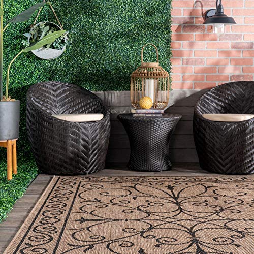 nuLOOM Kathleen Traditional Indoor/Outdoor Area Rug, 5x8, Brown