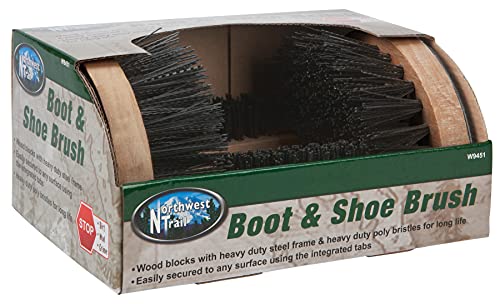 Performance Tool W9451 Boot Brush Cleaner Floor Mount With Hardware Indoor / Outdoor 4.7 x 9.5 x 6.5 inches