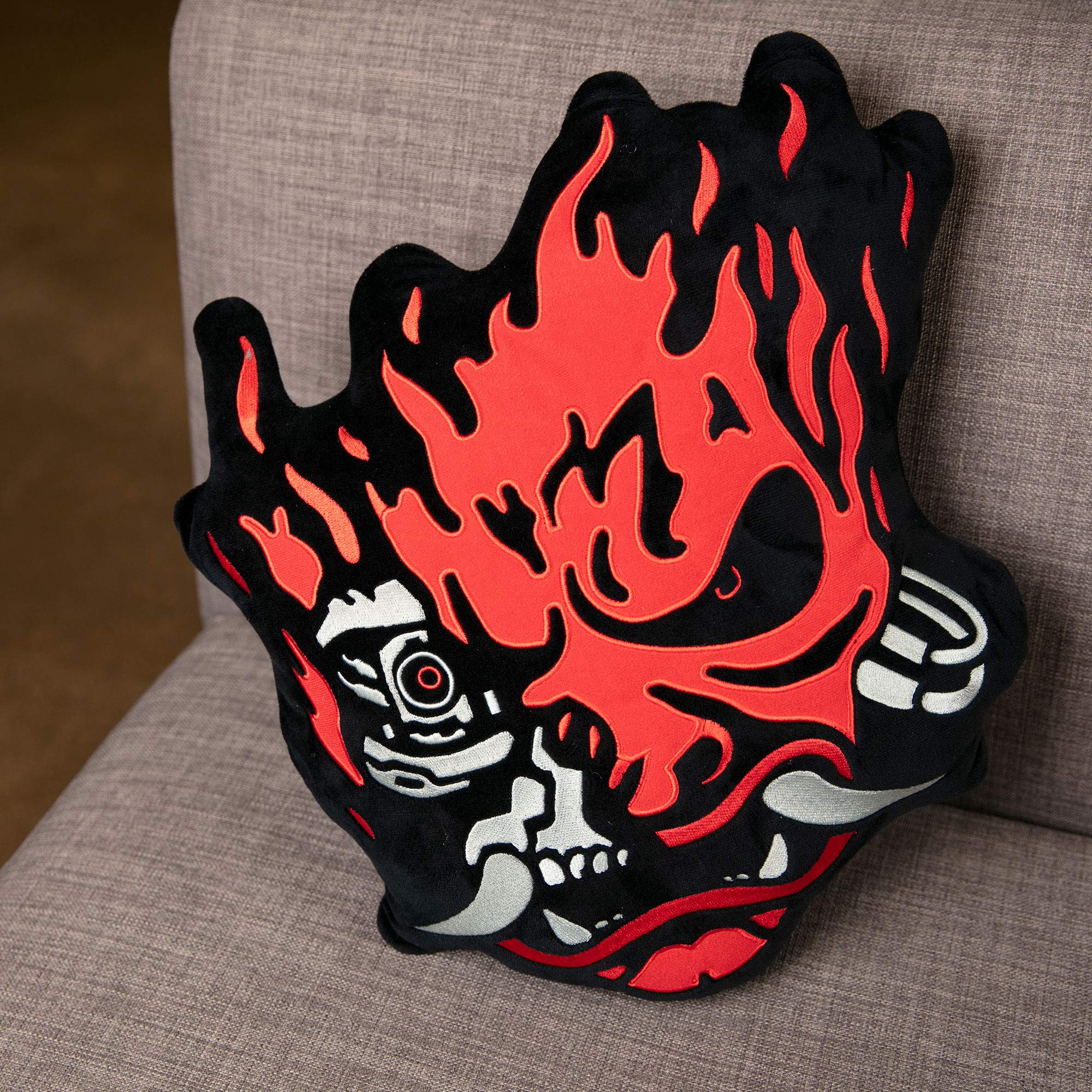 JINX Cyberpunk 2077 Samurai Pillow Plush, Multi-Colored, 14.8" Wide x 16.5" Tall