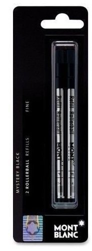 Mont Blanc Fine Point Black Rollerball Refills (2 Pack) for Use with Montblanc Classique and Starwalker Rollerball pens