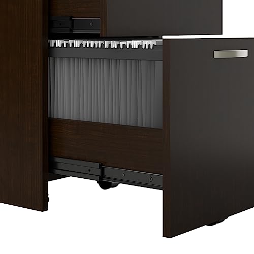 Bush Business Furniture OIAH011MRSU 2 Drawer Lateral File Cabinet | Locking Storage for Letter, Legal, and A4-Size Documents, Mocha Cherry