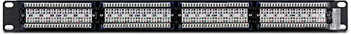 TRENDnet 24-Port Cat5-5e RJ-45 UTP Unshielded Patch Panel, Wallmount or Rackmount, 100Mhz, Color-Coded Labeling, Cat5,Cat5e,Cat4,Cat3 Compatible, 1U Rackmount, Black, TC-P24C5E
