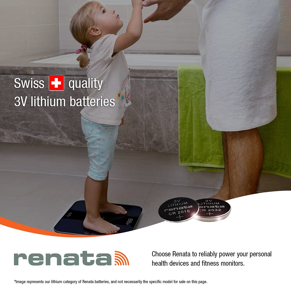 Renata Batteries Twin Pack CR2032 Coin Cell Battery, 2 PCS