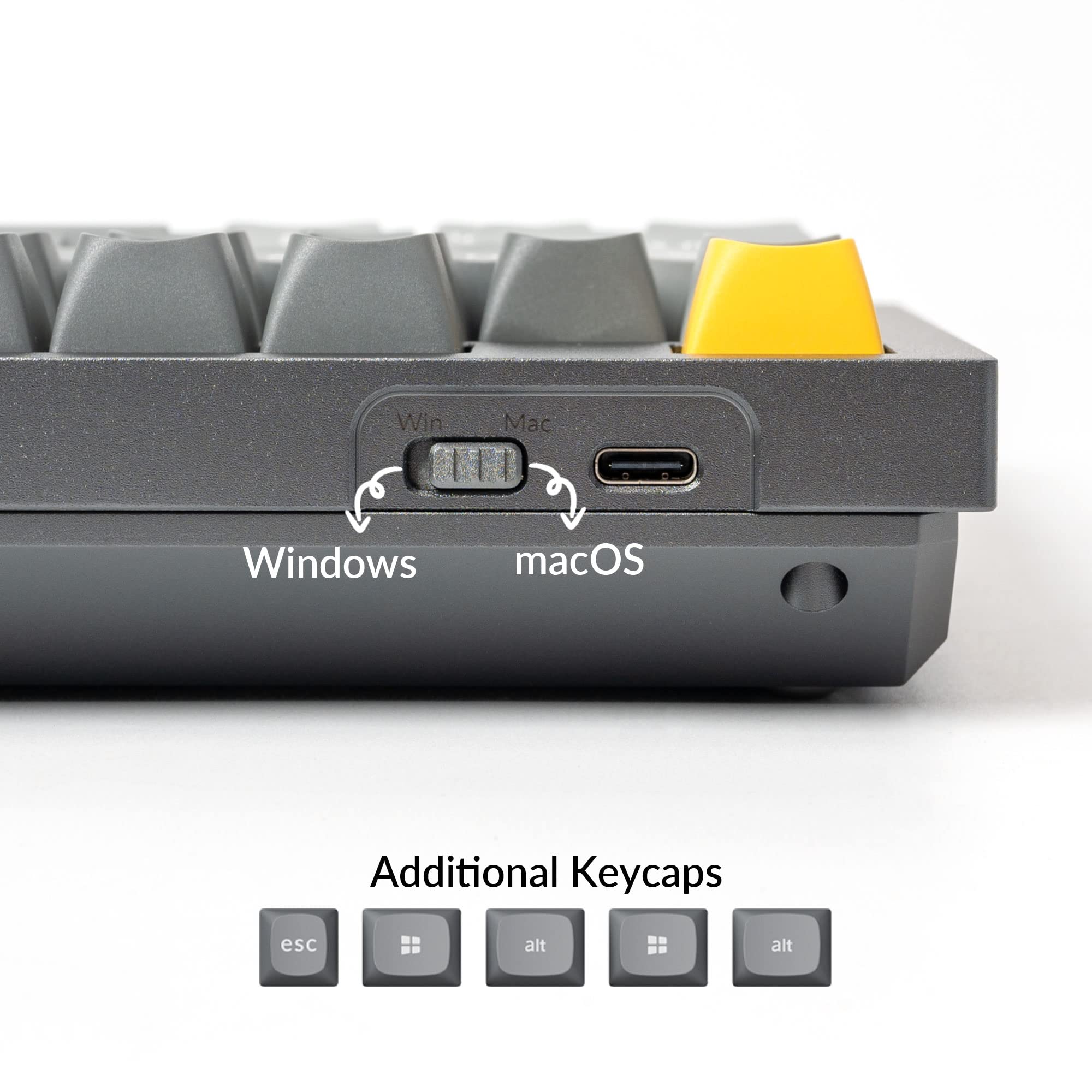 Keychron Q6 Wired Custom Mechanical Keyboard, QMK/VIA Programmable Macro, Full-Size Aluminum RGB Backlit, Double Gasket Hot-Swappable Gateron G Pro Brown Switch Compatible with Mac Windows Linux-Grey