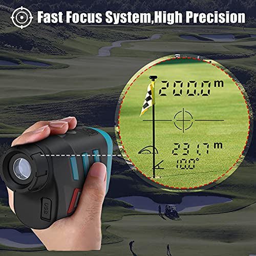 Auroland Pro Golf Rangefinder, 656Yard, Slope Measurement, Smart Scanning Mode, 6X Magnification, ±0.54 Yard Accuracy, Waterproof, Lithium Battery Included