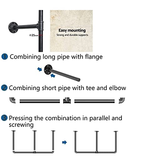 Diwhy 31.5" width DIY Industrial Pipe Bookshelf Wall Ceiling Mounted kitchen wall shelf (4 tier pipe shelf with 31.5" planks)